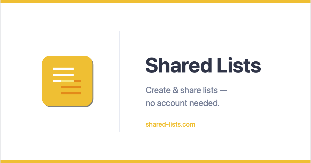 About Shared Lists | shared lists